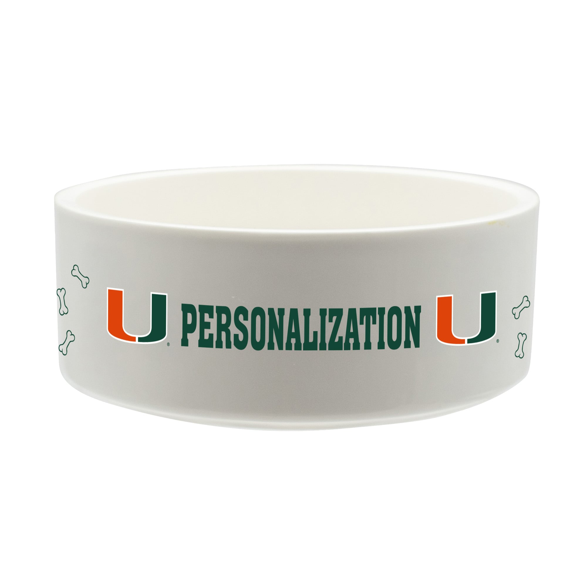 Miami Hurricanes The Memory Company 35oz. Personalized Ceramic Pet Bowl