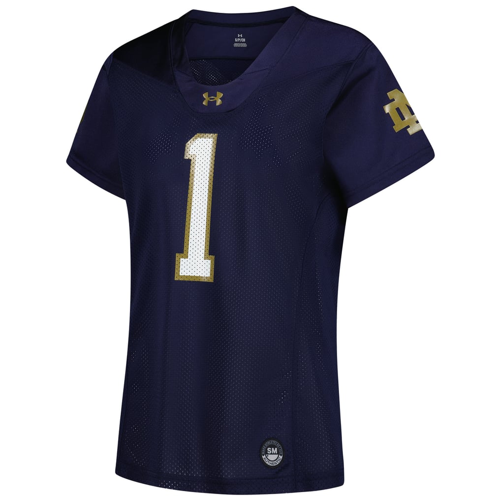 Women's Under Armour #1 Navy Notre Dame Fighting Irish Replica Football ...