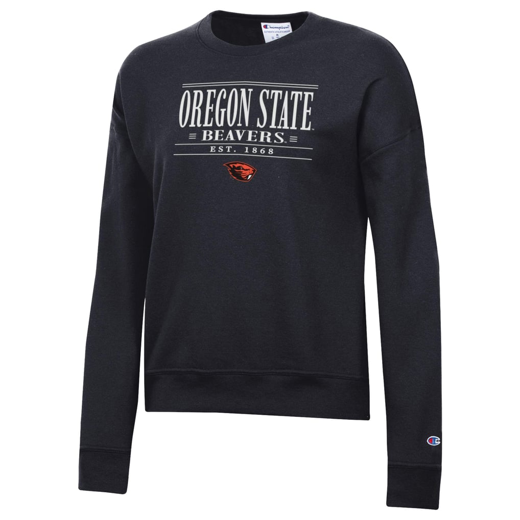 Women's Champion Black Oregon State Beavers Powerblend Pullover Sweatshirt