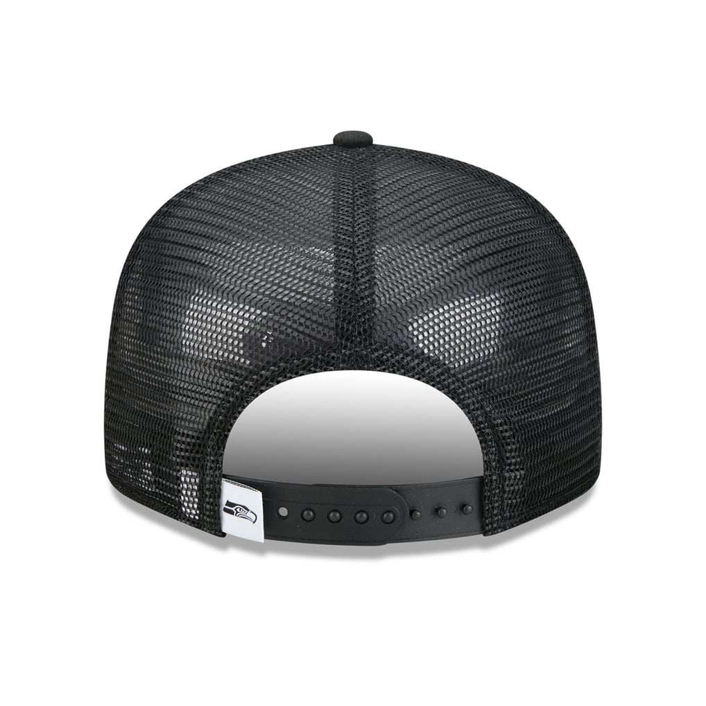Seattle Seahawks New Era 9FIFTY Snapback Trucker Hat - Black/White